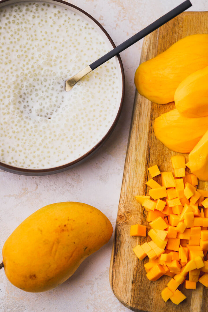 Coconut Sago with Mango - The Epicurean Mouse