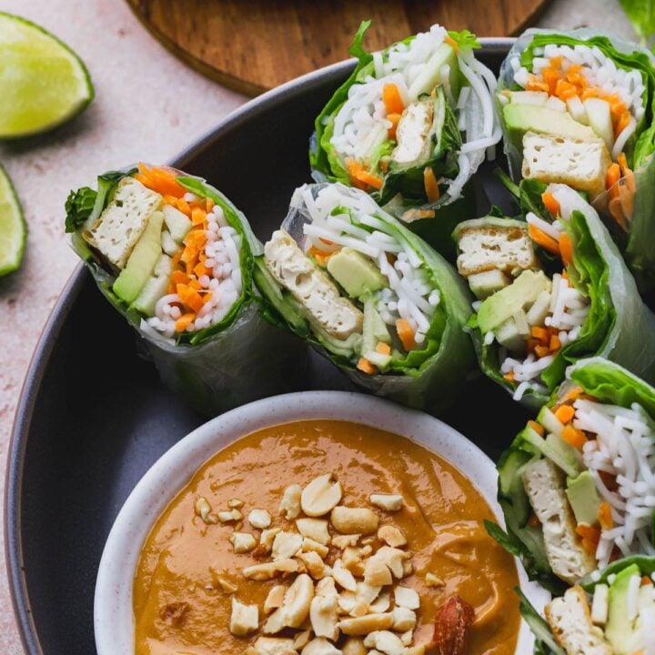 Vegan Rice Paper Rolls - The Epicurean Mouse