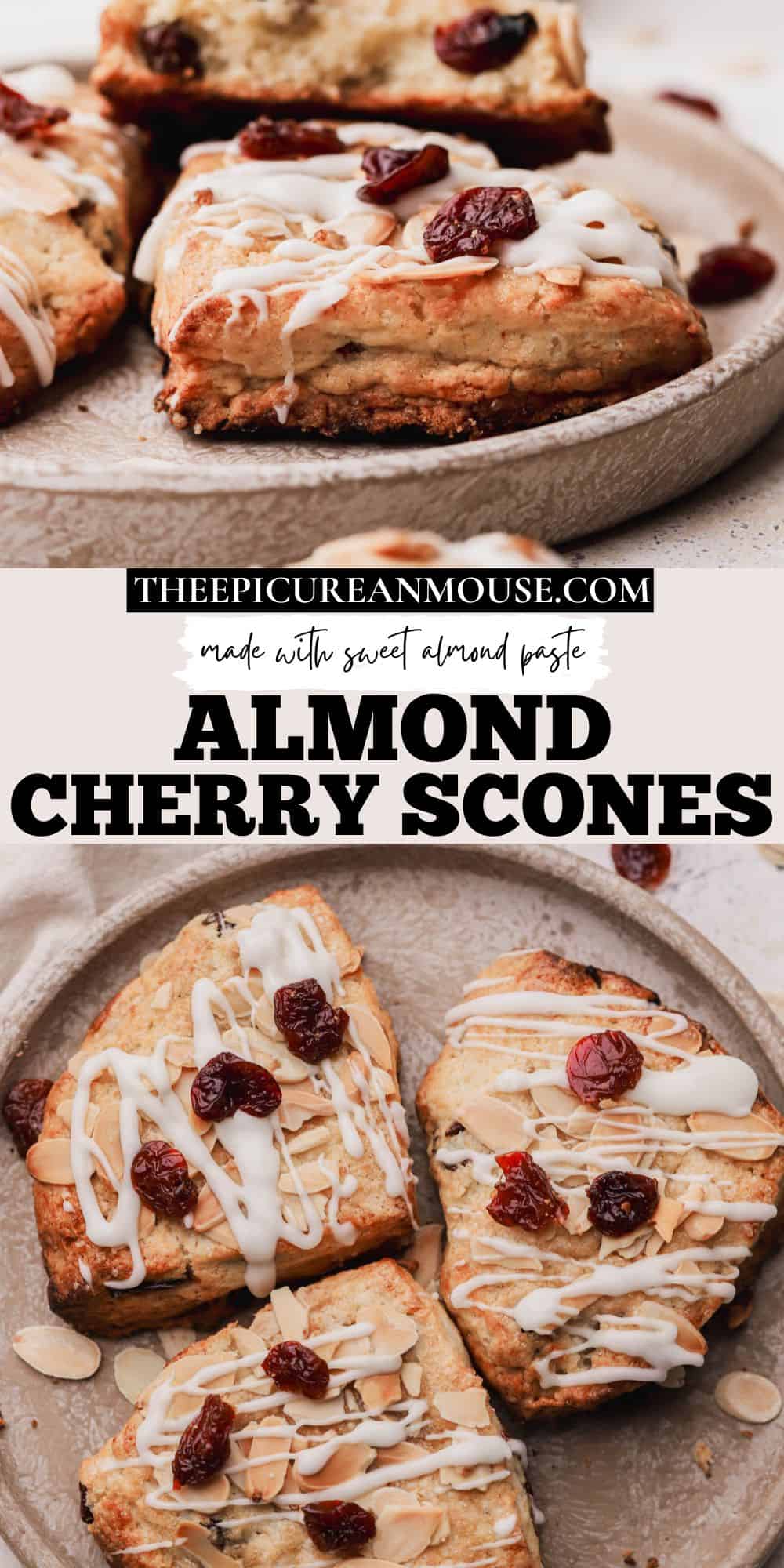 Almond Cherry Scones - The Epicurean Mouse