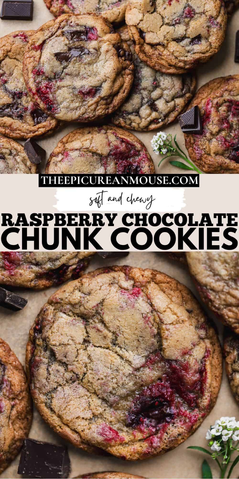 Raspberry Chocolate Chip Cookies - The Epicurean Mouse